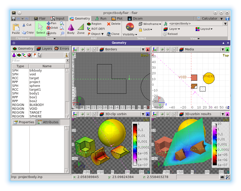 The Flair Graphical User Interface | The official CERN FLUKA website